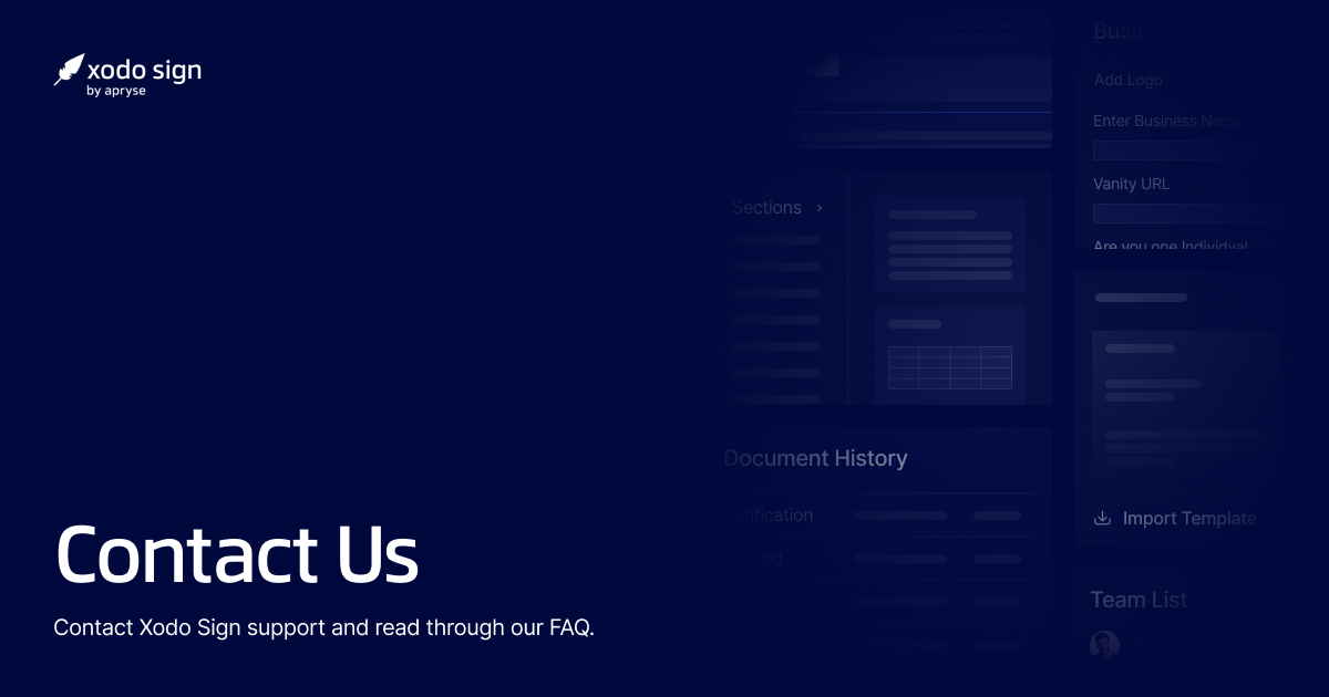 Contact Us | Xodo Sign (formerly eversign)